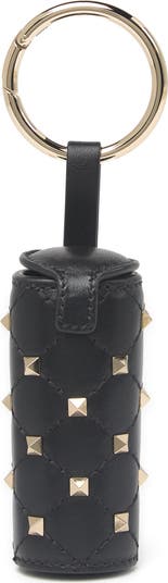 Valentino Garavani VALENTINO Studded Lipstick Holder Key Ring ...