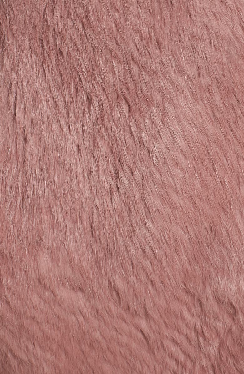 Love Token Long Drape Genuine Rabbit Fur Vest | Nordstrom