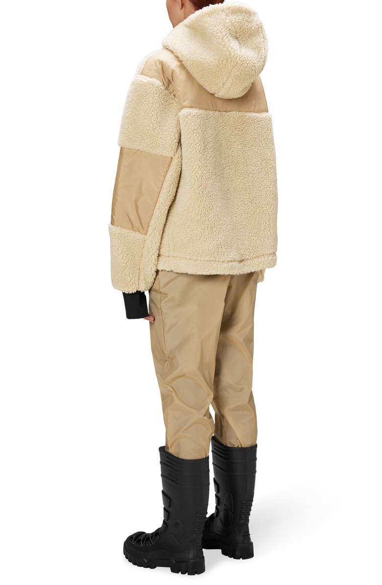 Rains Kofo Mixed Media High Pile Fleece Jacket | Nordstromrack