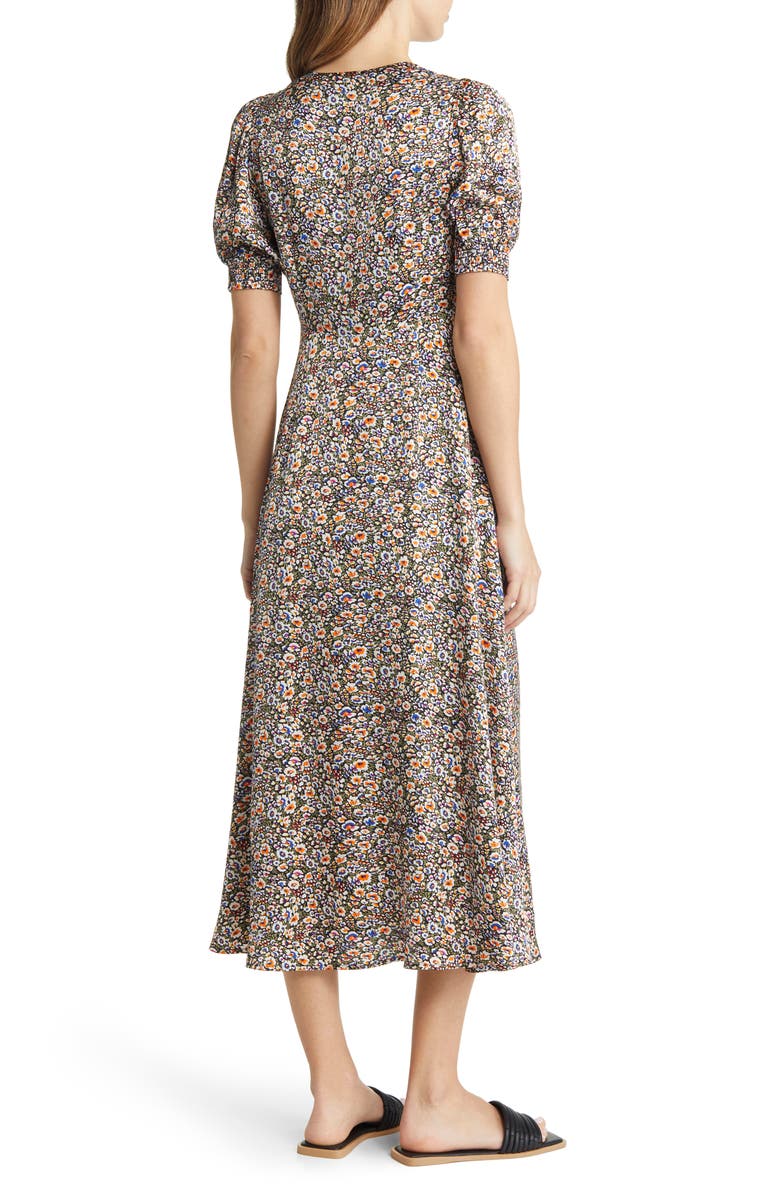 Boden Floral Satin Midi Dress | Nordstrom