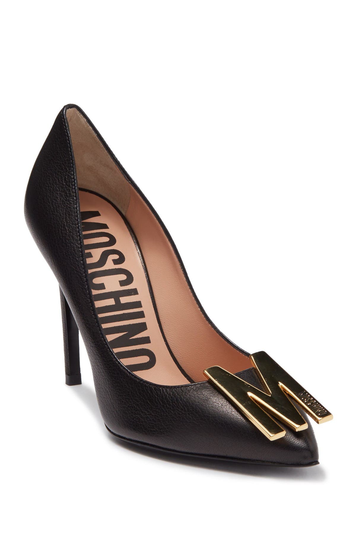 Moschino Logo Hardware Pointed Toe Pump | Nordstromrack