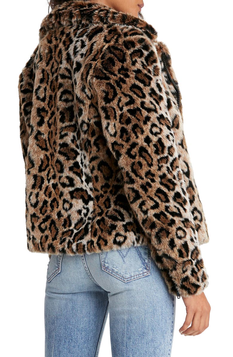 MOTHER The Mini Pocket Rider Faux Fur Jacket | Nordstrom