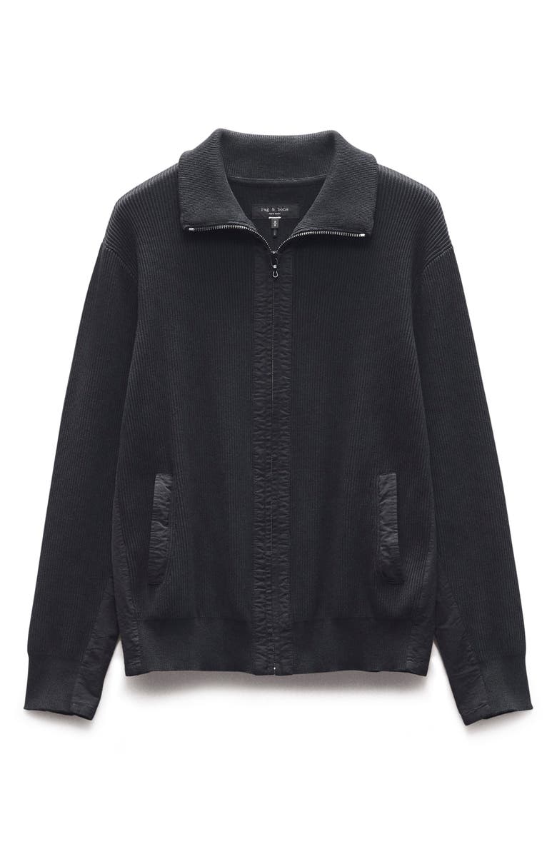 rag & bone Dexter Andrew Rib Organic Cotton Zip Cardigan | Nordstromrack