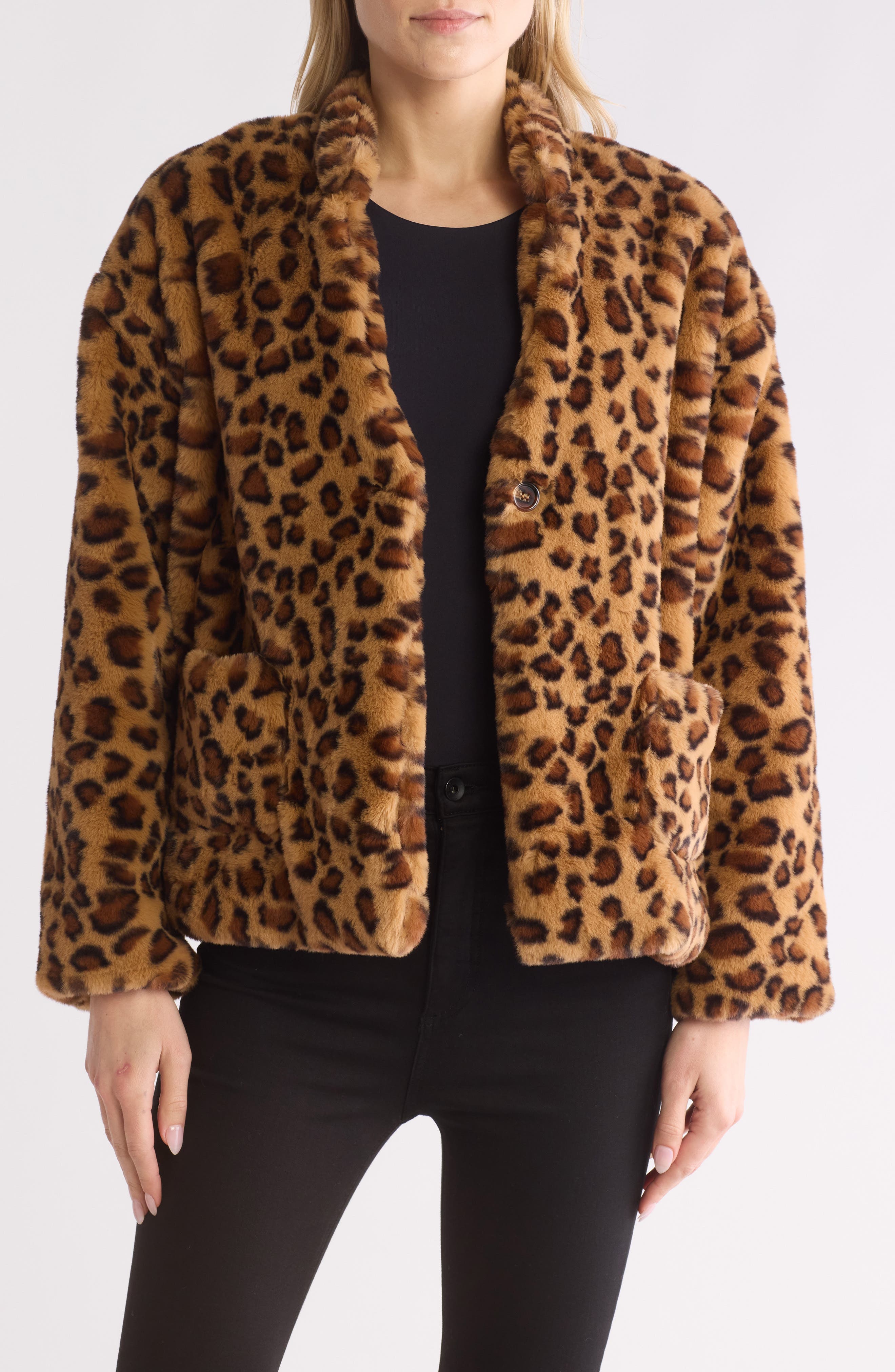 NSR Leopard Faux Fur Jacket | Nordstromrack