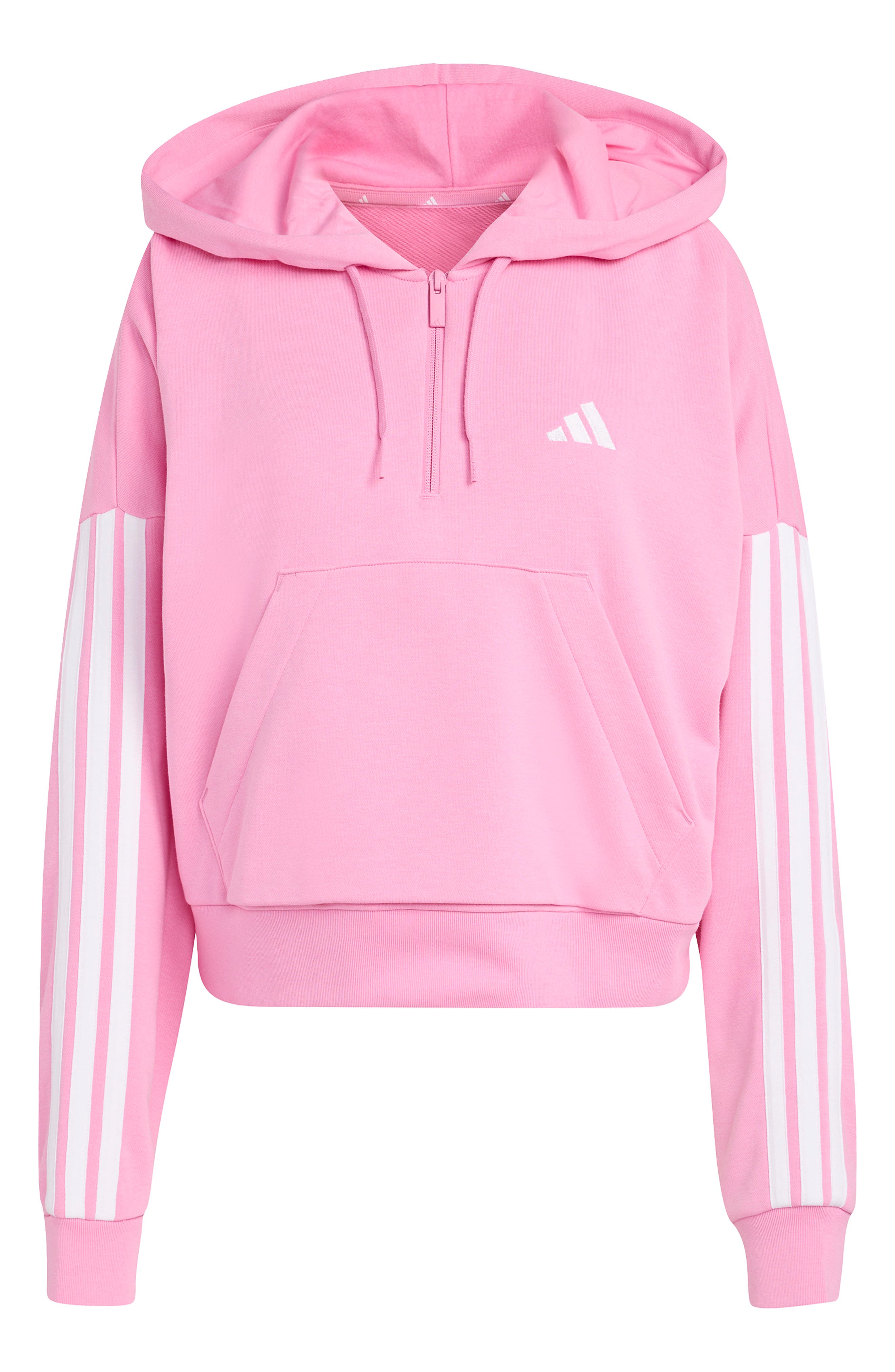 adidas Essentials 3-Stripe Quarter Zip Sweatshirt | Nordstromrack