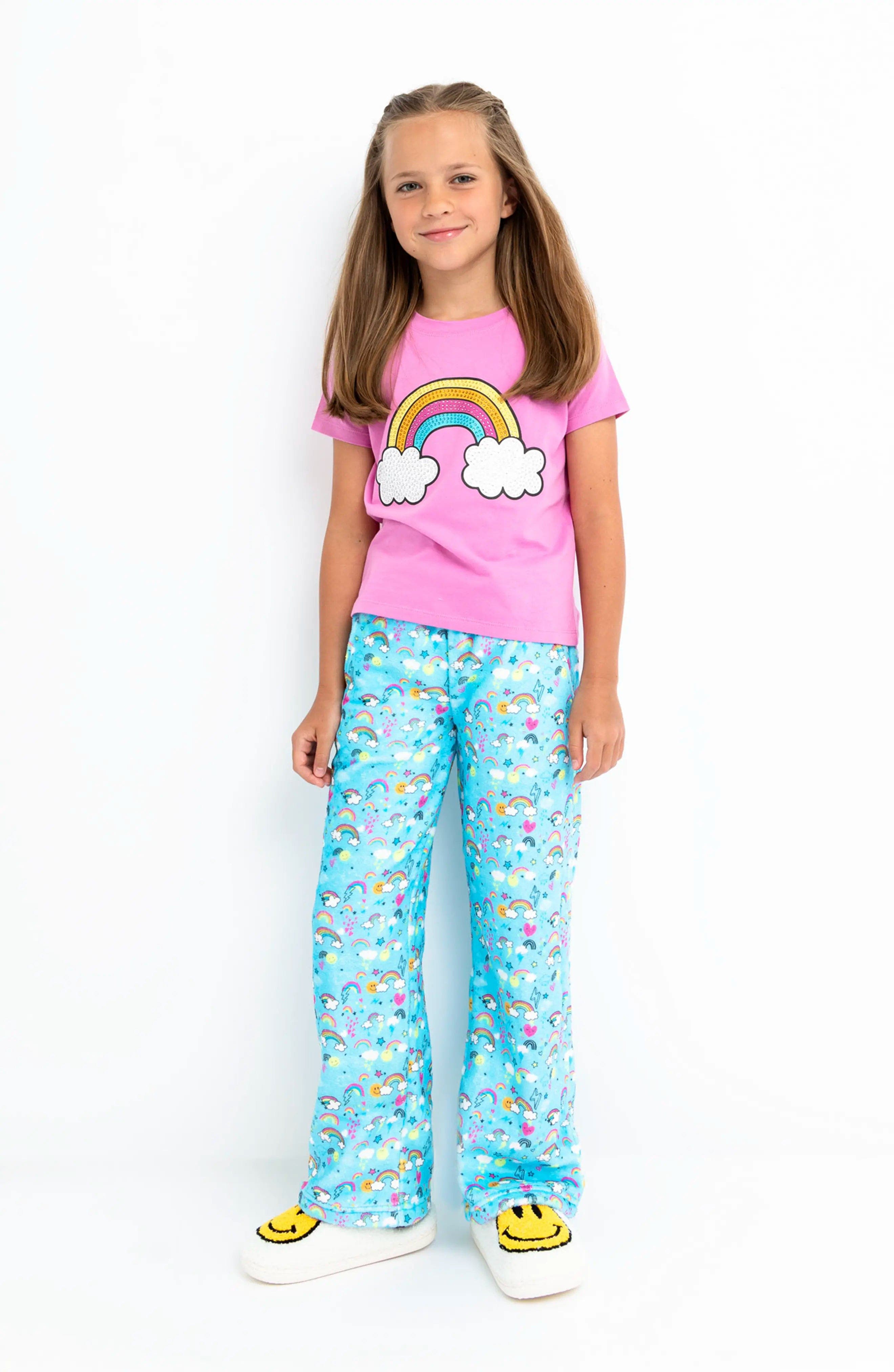 Preppy Goose Rainbow Plush Lounge Pants | Nordstrom