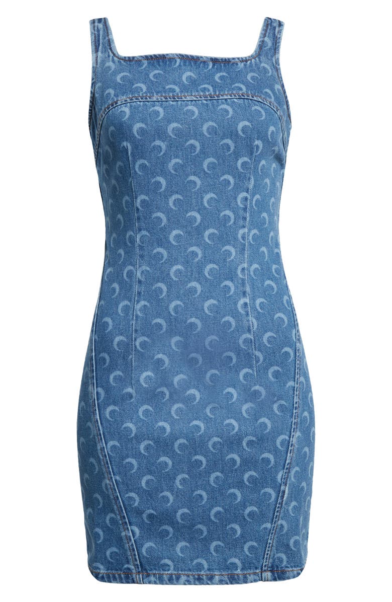 Marine Serre Crescent Moon Denim Sheath Minidress | Nordstromrack