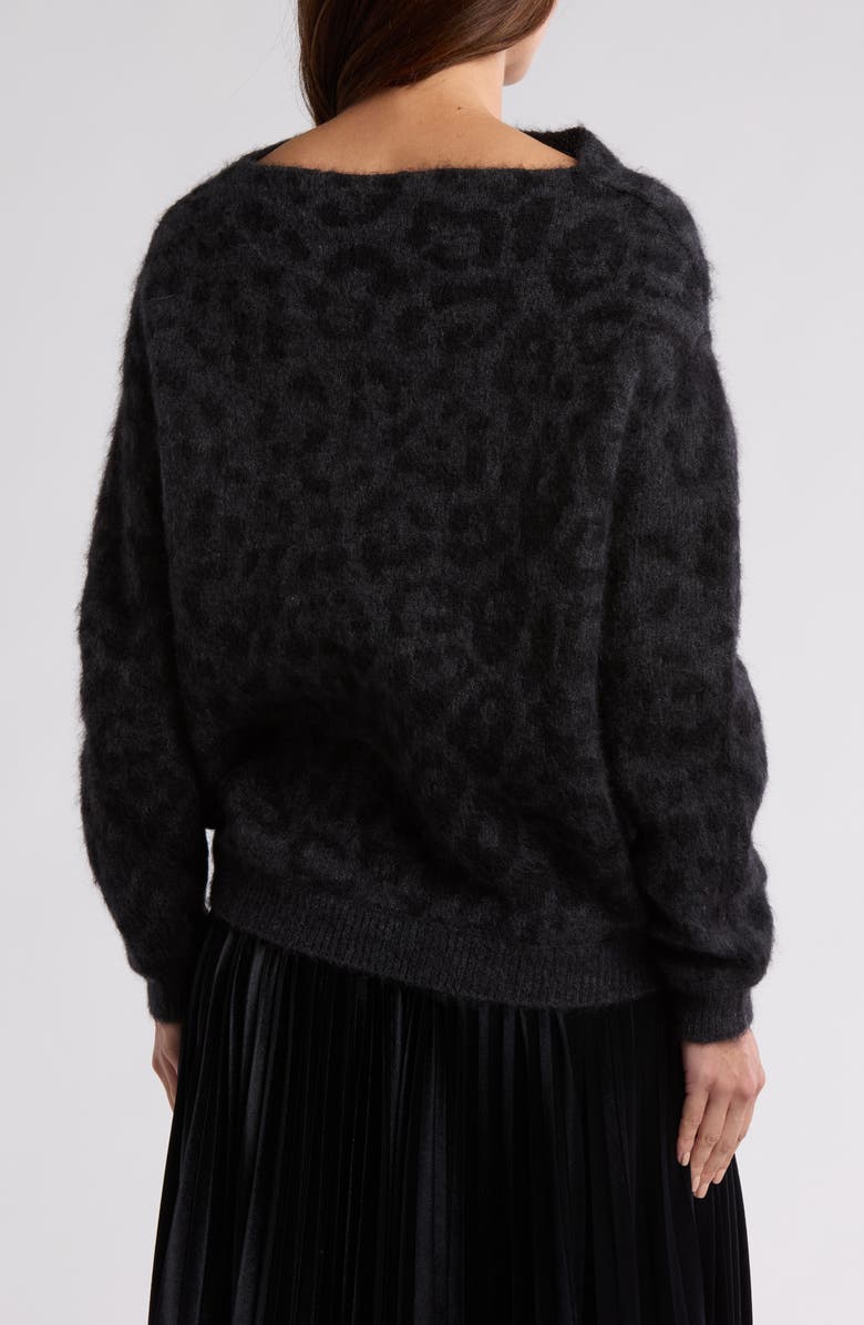 Valentino Leopard Print Mohair Blend Pullover Sweater | Nordstromrack