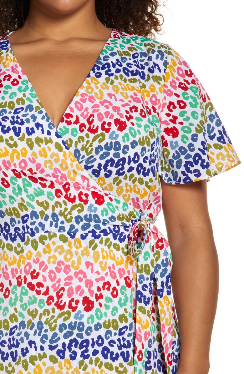 Never Fully Dressed Lucia Rainbow Long Sleeve Wrap Dress | Nordstromrack