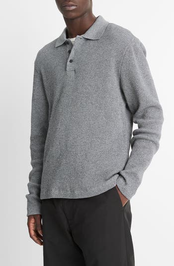 Vince Long Sleeve Thermal Polo | Nordstrom