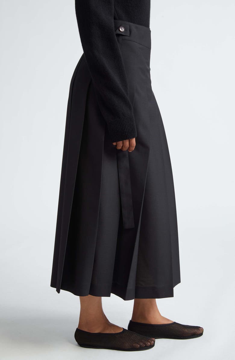 Róhe Pleated Wool Blend Wrap Skirt | Nordstromrack