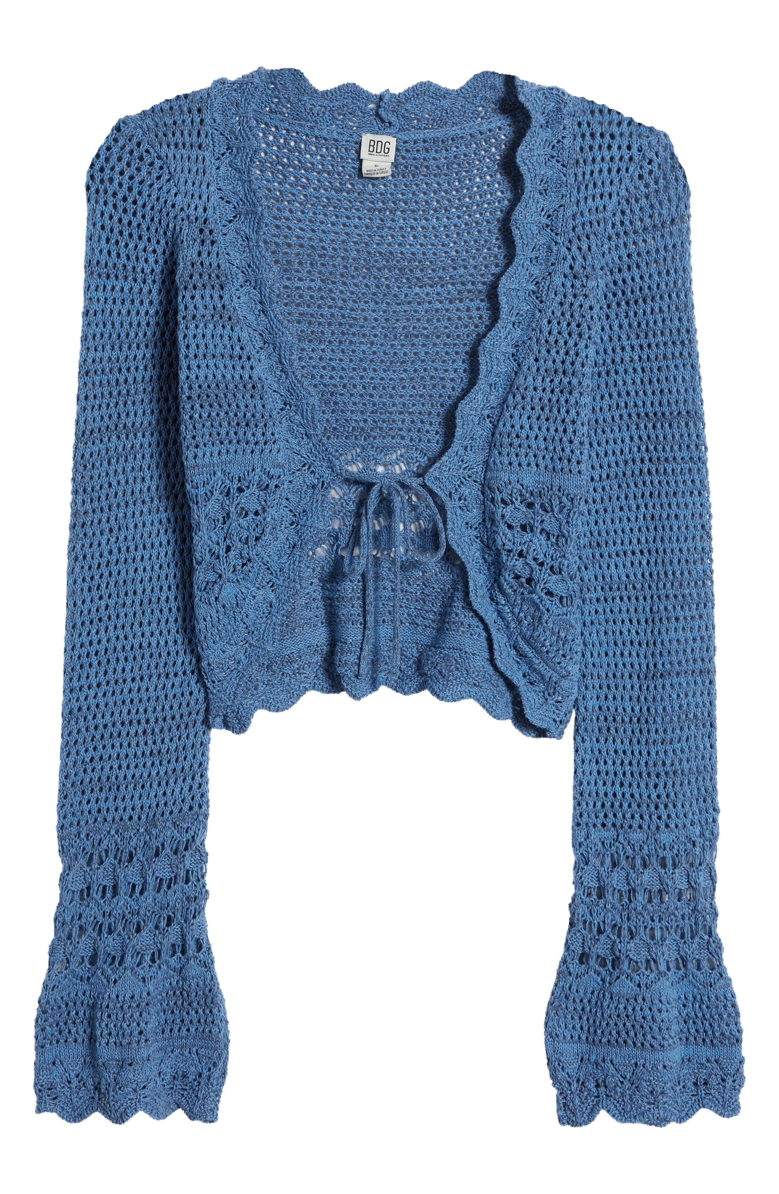 BDG Urban Outfitters Open Stitch Tie Front Crop Cardigan | Nordstrom