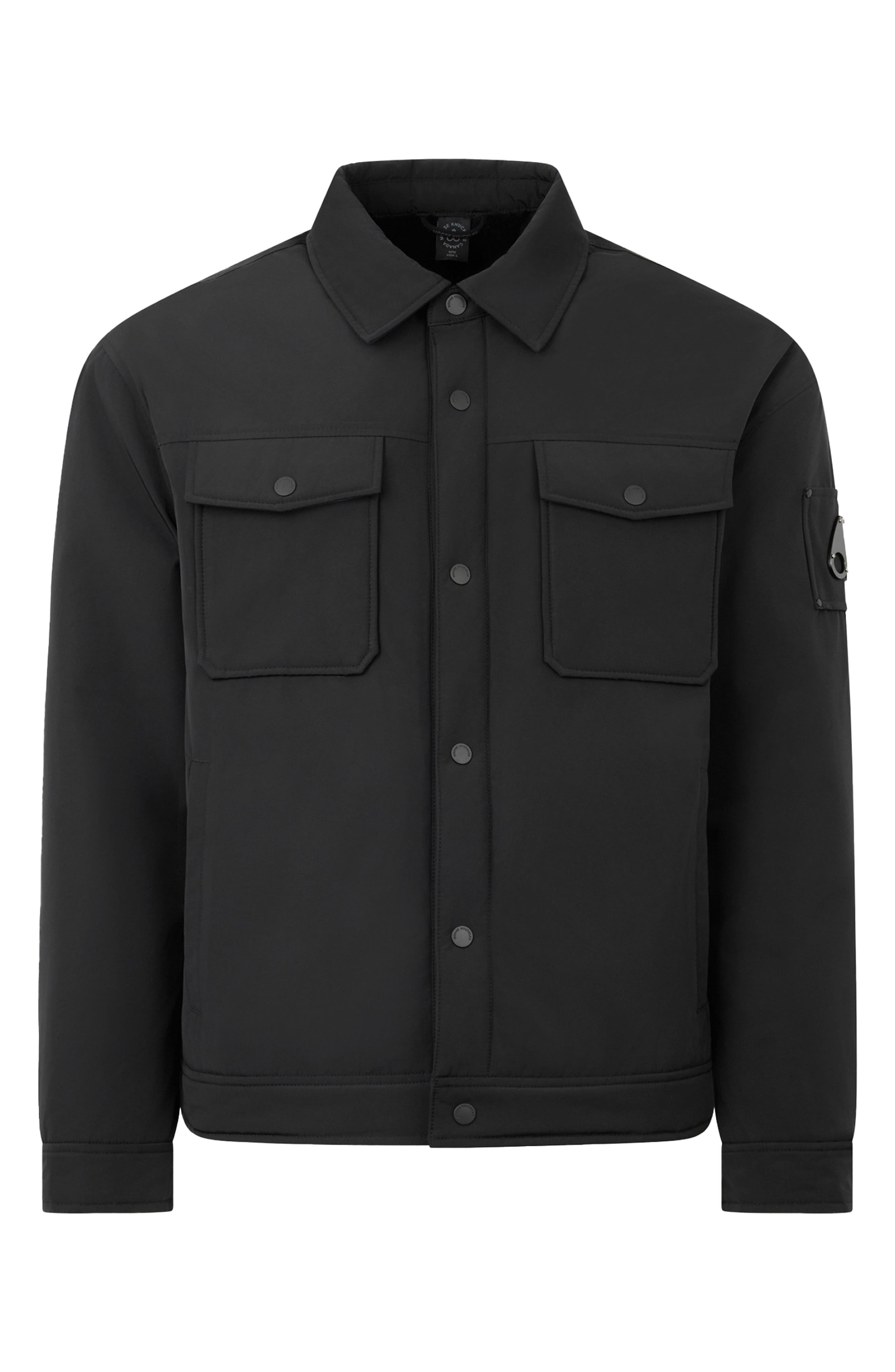 Moose Knuckles Jacque Bunny Water Resistant Faux Fur Lined Shirt Jacket ...