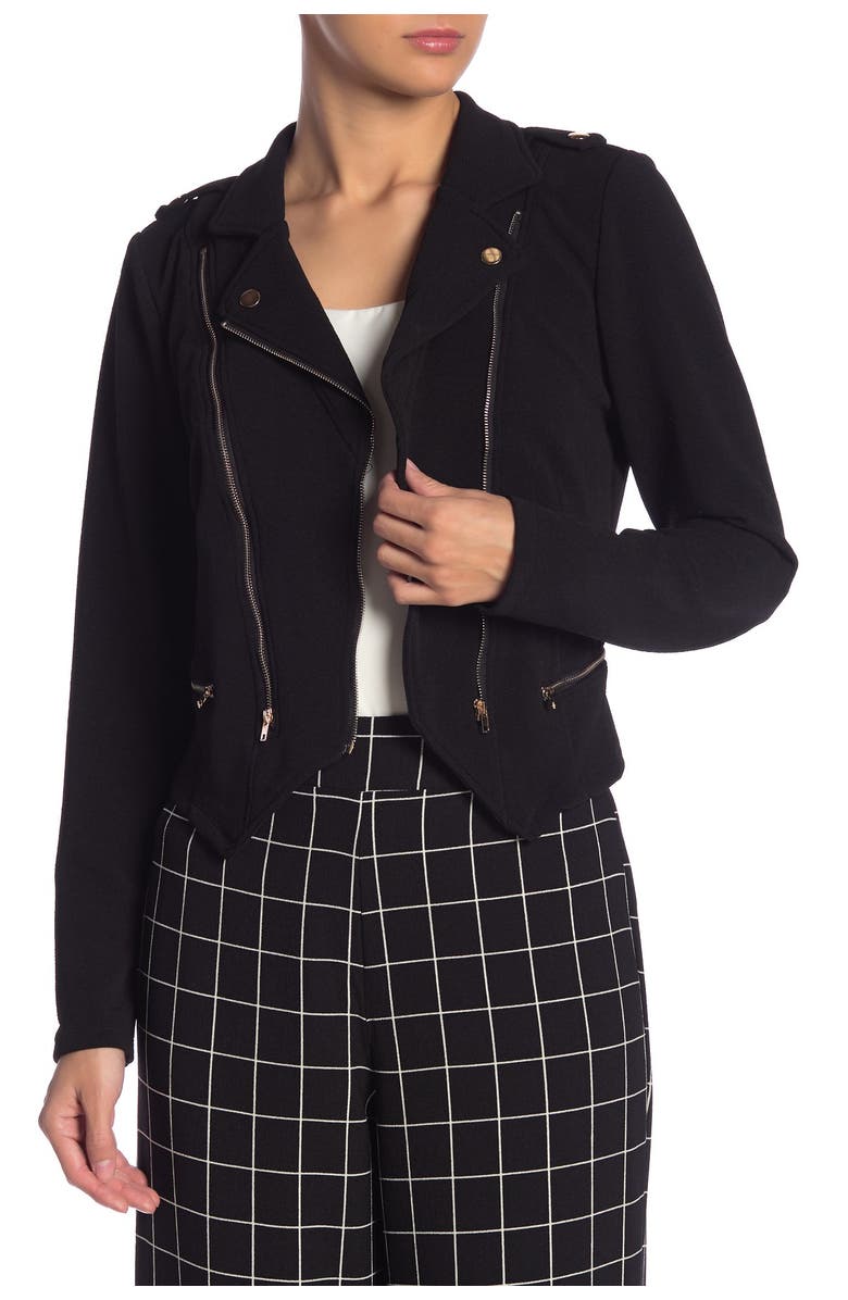 Blu Pepper Textured Knit Double Zipper Jacket | Nordstromrack