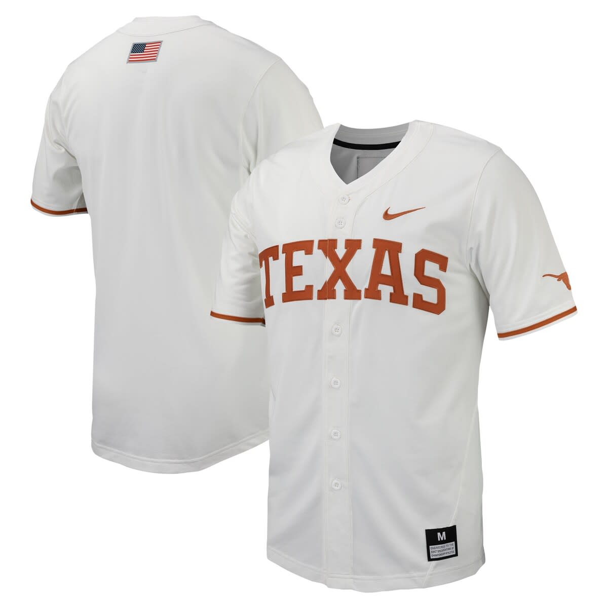 Nike Men's Nike White Texas Longhorns Replica Full-Button Baseball ...