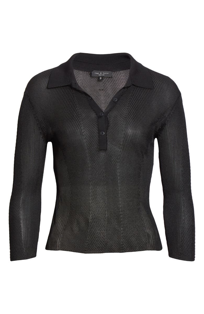 rag & bone Three Quarter Sleeve Polo | Nordstromrack