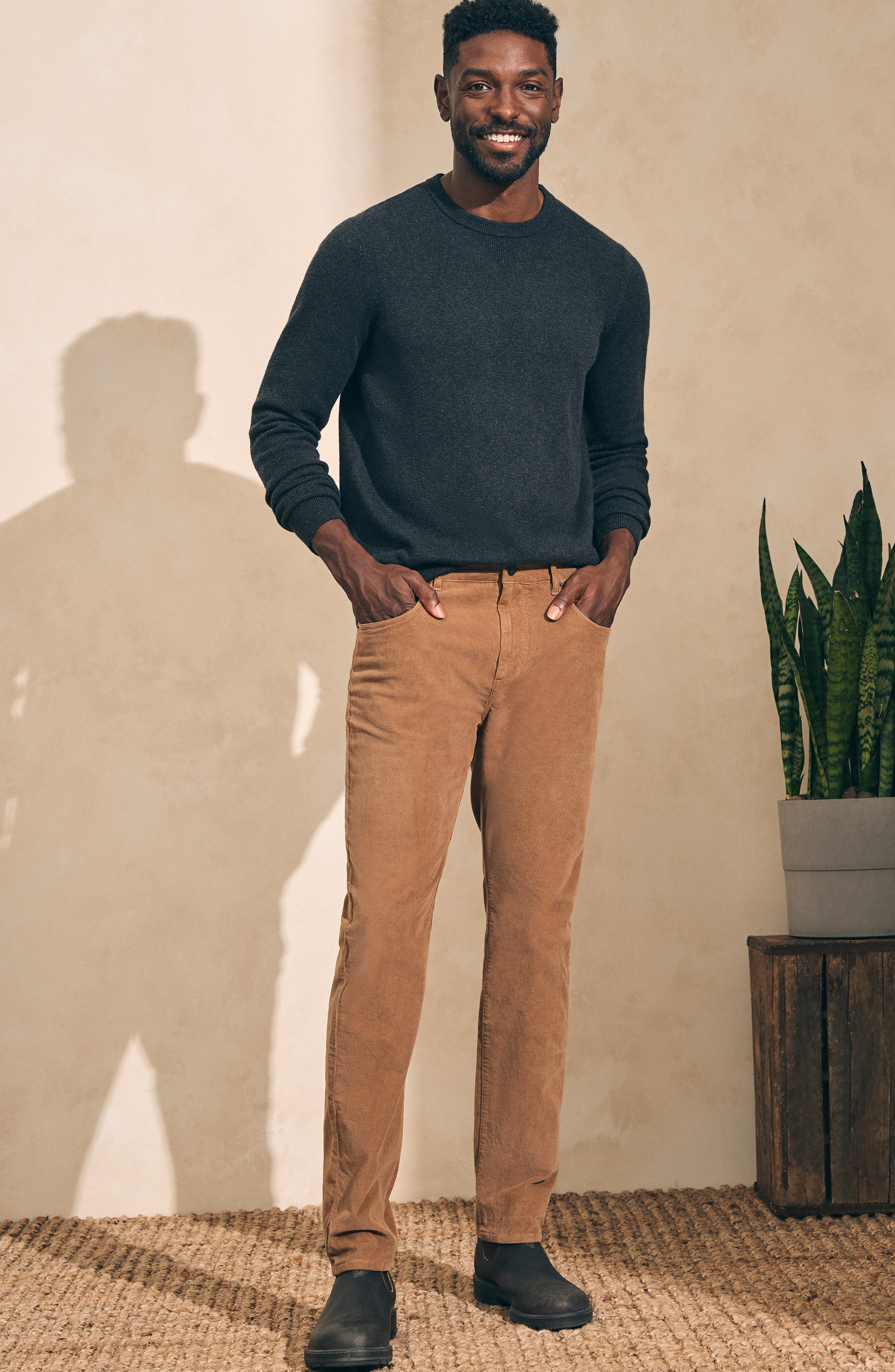 Faherty Straight Leg Stretch Corduroy Pants | Nordstromrack