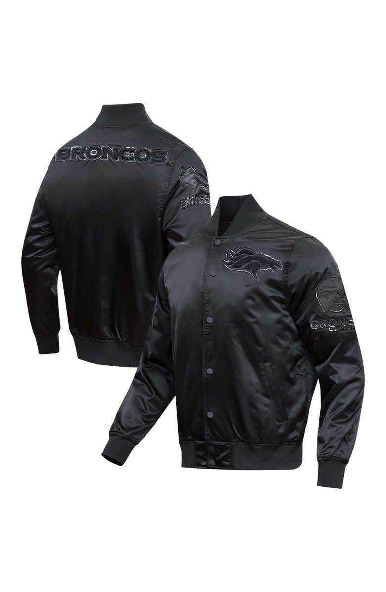 PRO STANDARD Men's Pro Standard Denver Broncos Triple Black Satin Full ...