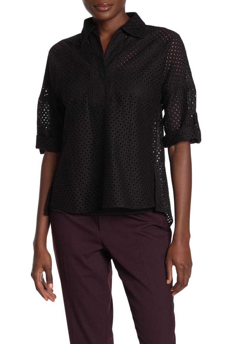 Perforated Collared Shirt (Women) | Nordstromrack