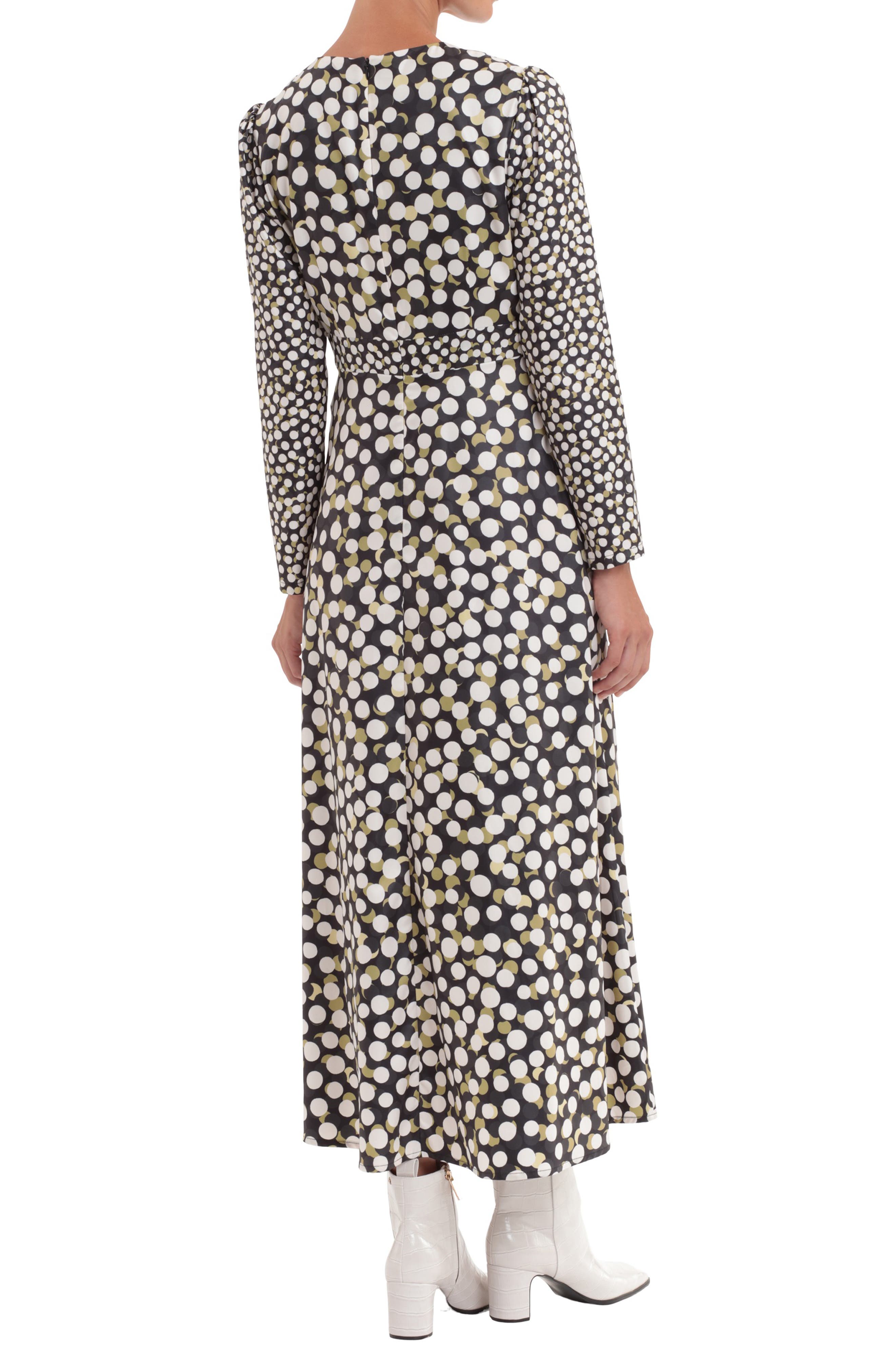 Donna Morgan V-Neck Puff Sleeve Empire Waist Midi Dress | Nordstromrack