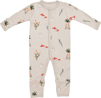 Kyte BABY Herbology Print Snap Up Romper | Nordstromrack