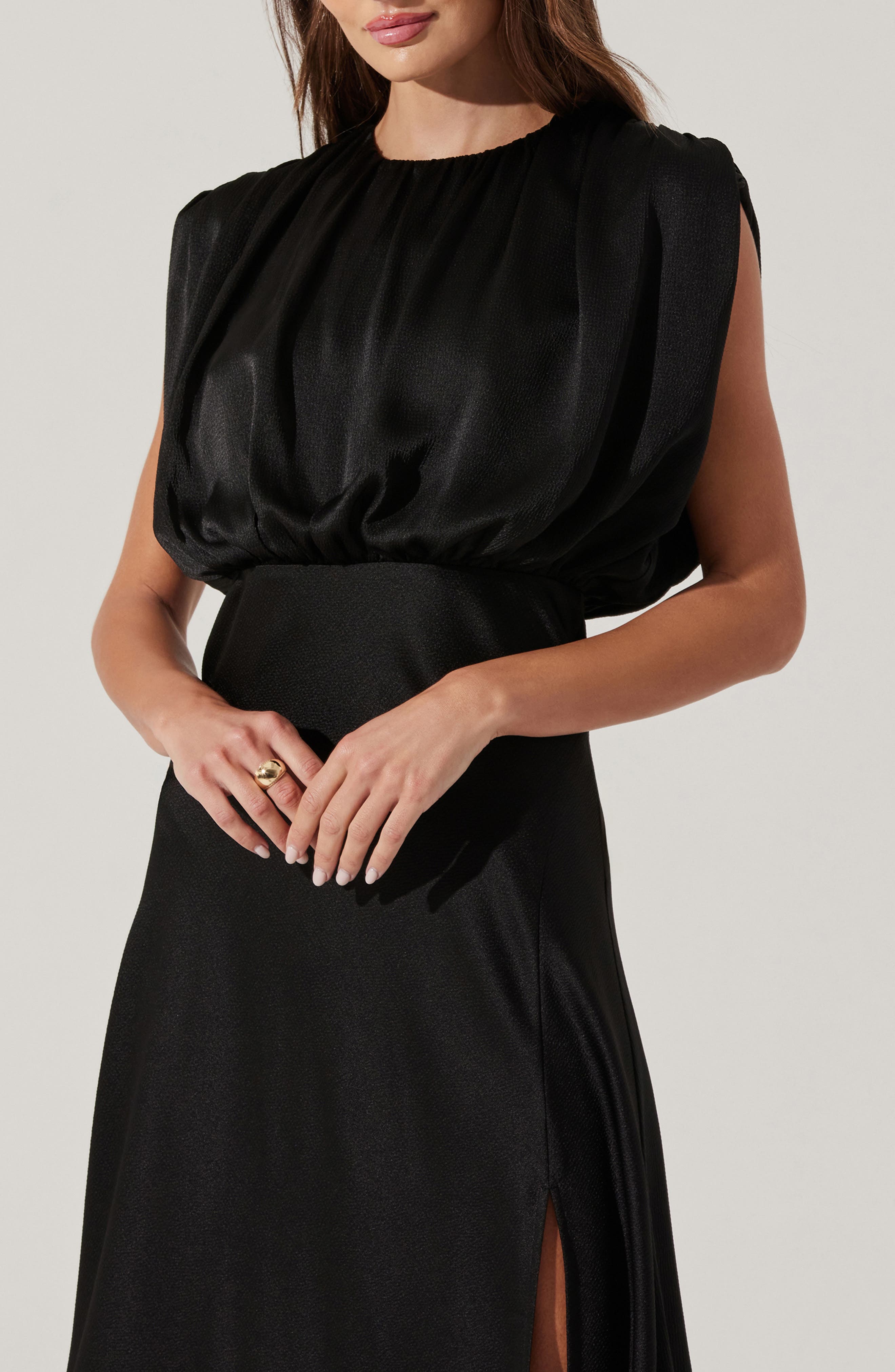 ASTR the Label Cap Sleeve Satin Dress | Nordstromrack