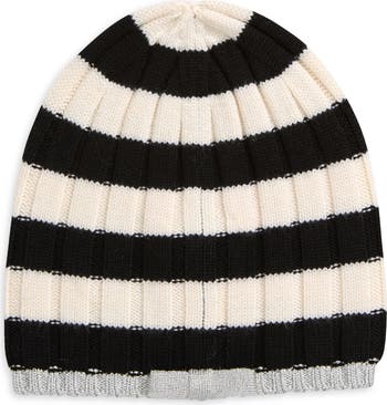 Kate Spade New York bicolor stripe merino wool beanie | Nordstromrack