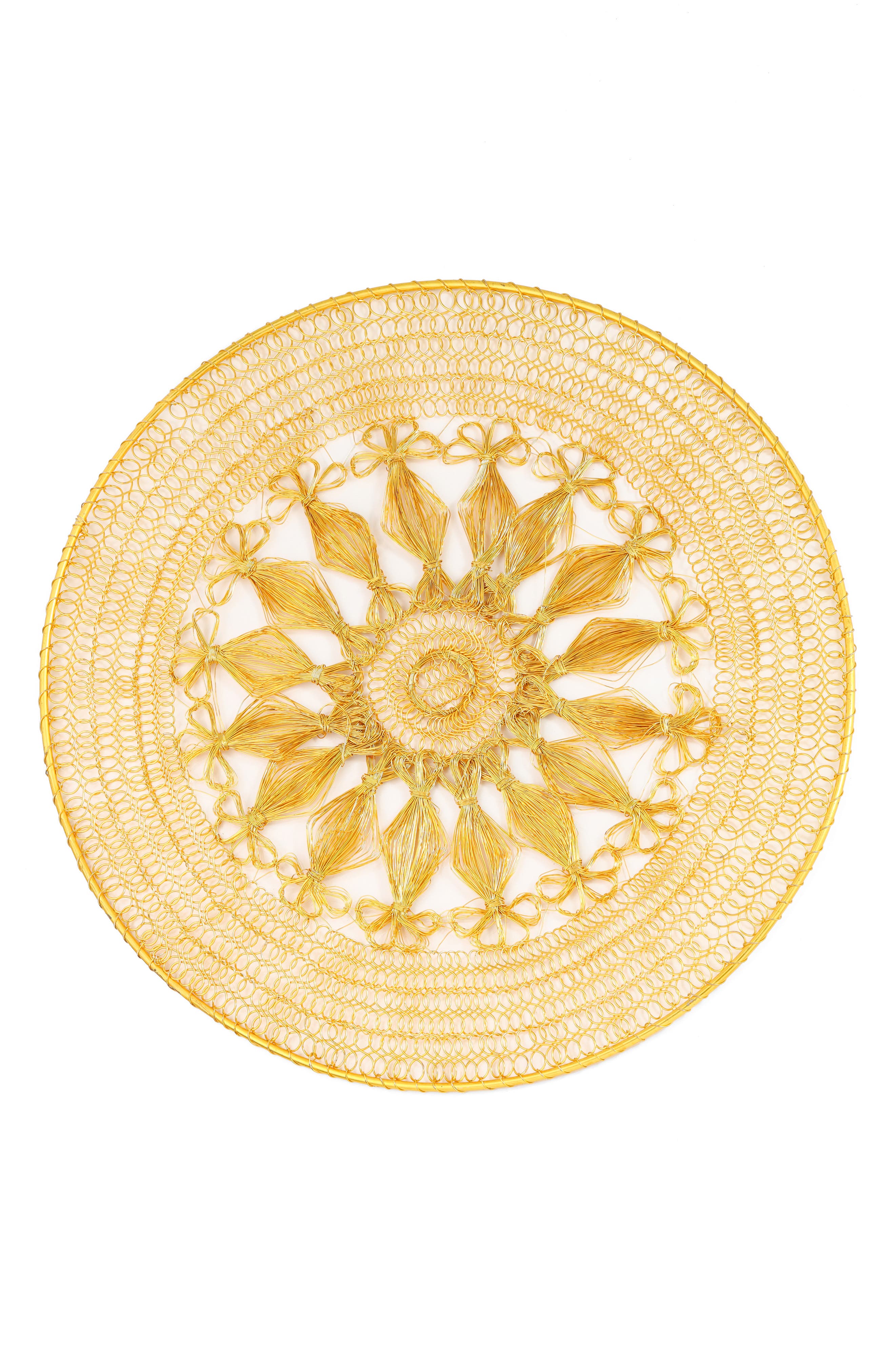Tiramisu Sunburst Petal Weave Metal Placemat | Nordstromrack