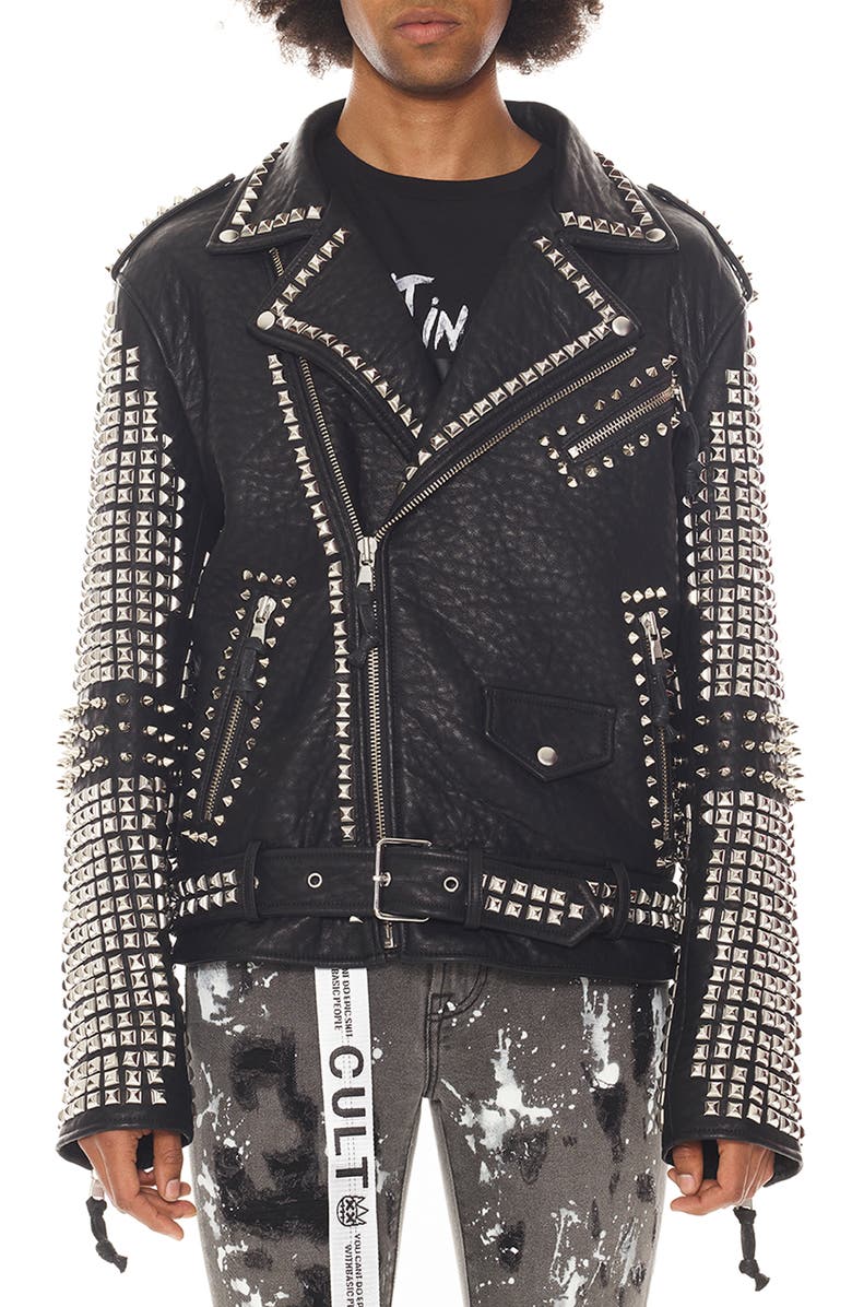 Cult of Individuality Studded Faux Leather Biker Jacket | Nordstromrack