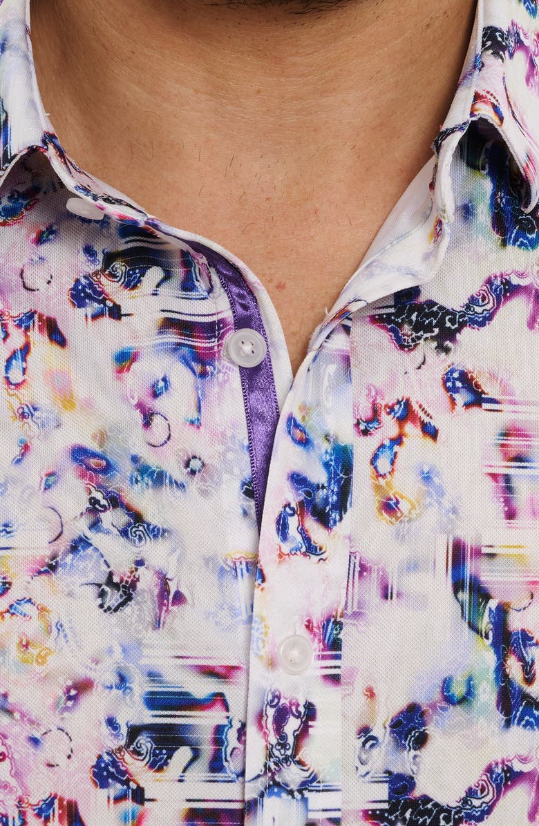 Robert Graham Le Pelosa Short Sleeve Performance Button-Up Shirt ...