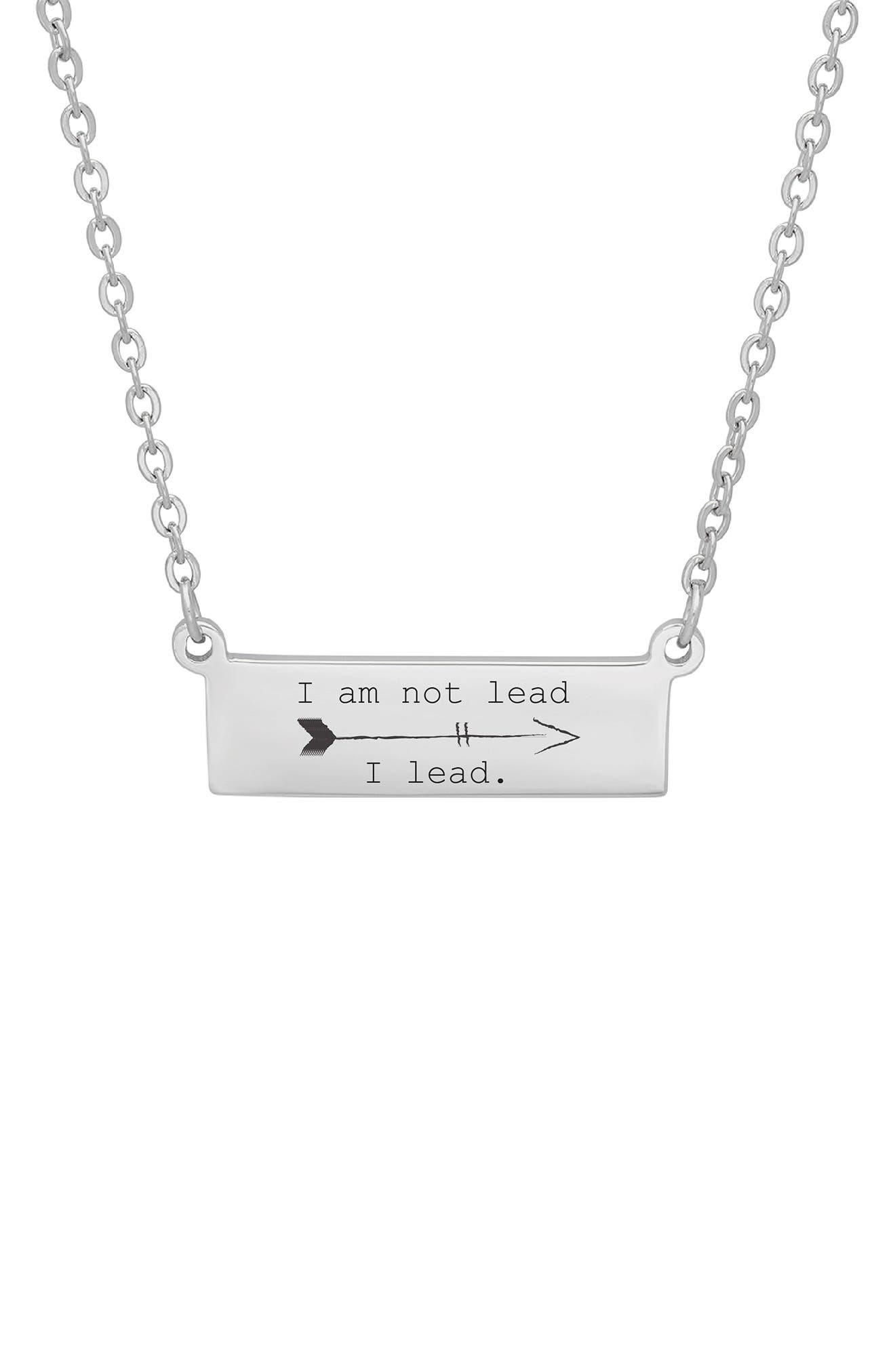HMY JEWELRY Stainless Steel I Am Not Lead I Lead ID Pendant Necklace ...