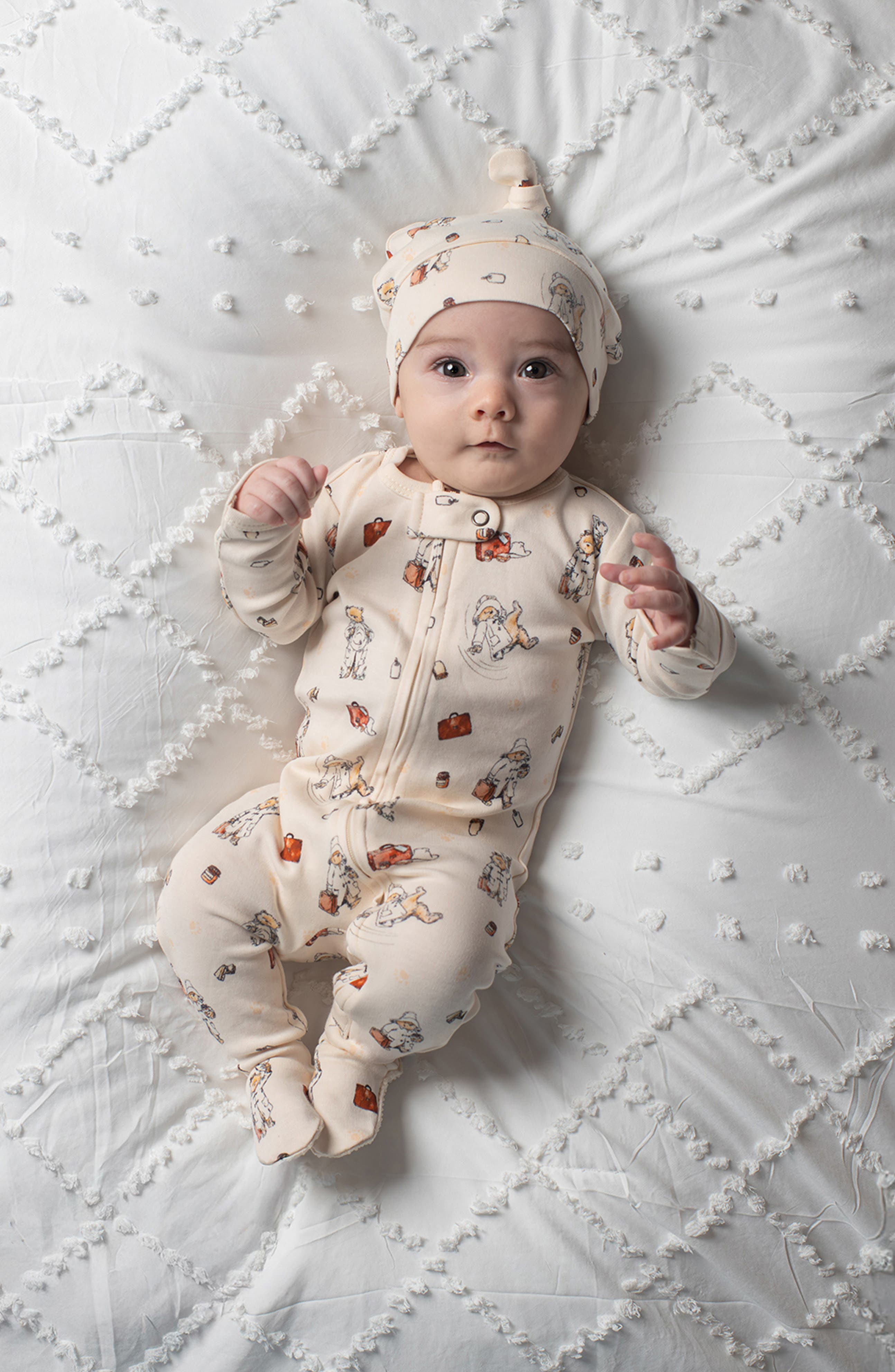 L'ovedbaby x Paddington Fitted One-Piece Organic Cotton Footie Pajamas ...