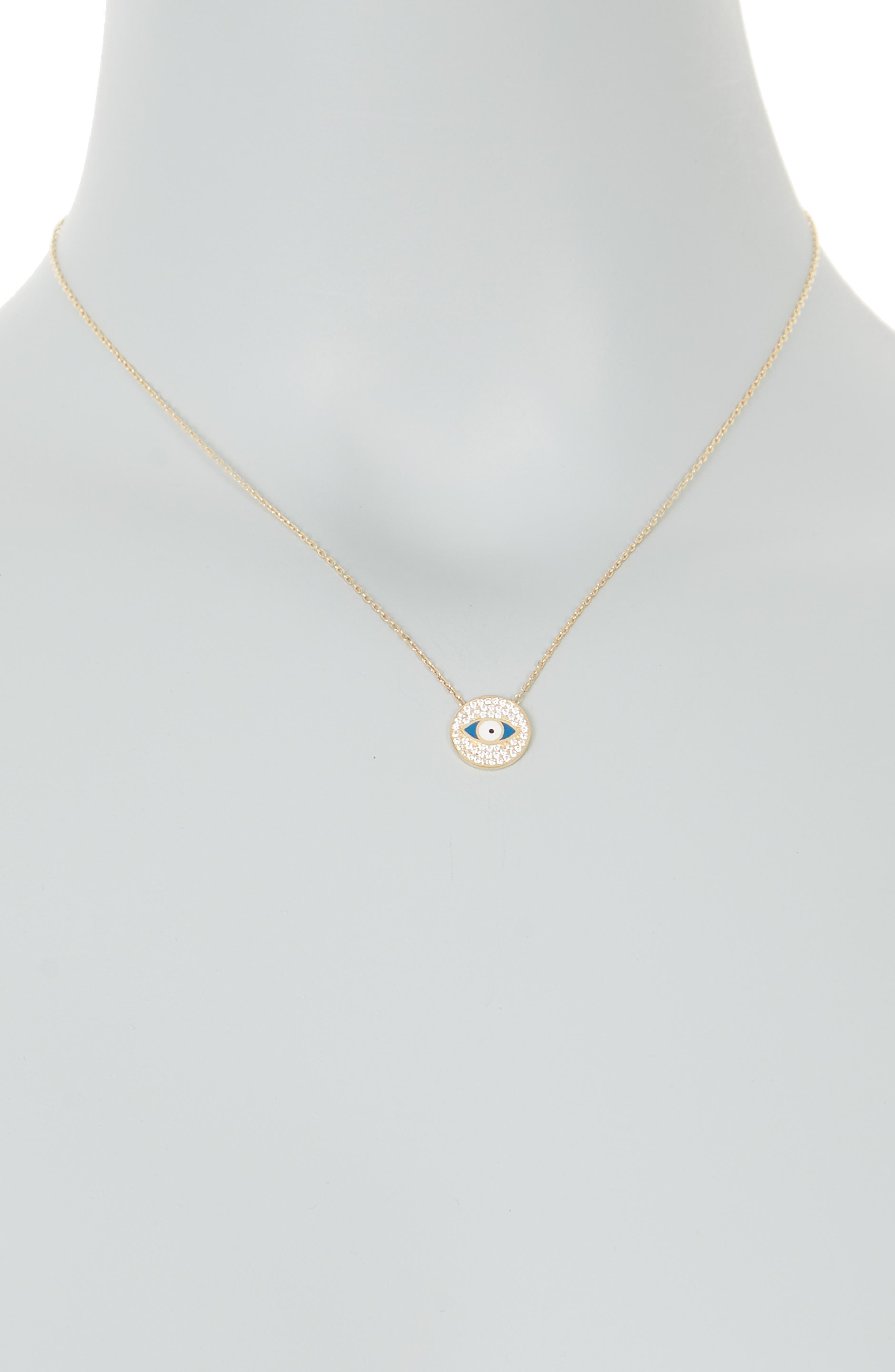 Argento Vivo Sterling Silver Circle Evil Eye Pendant Necklace ...