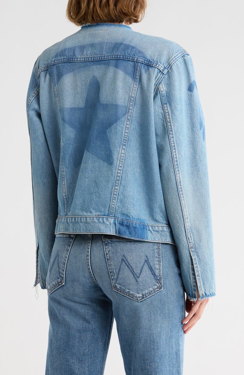 MOTHER The Bruised Bruiser Collarless Denim Jacket | Nordstromrack