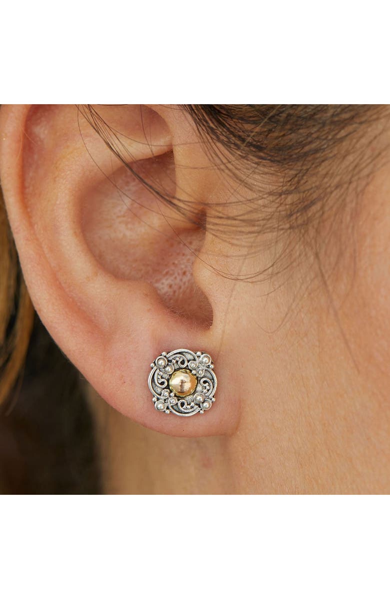 SAVVY CIE JEWELS Two-Tone 18K Gold & Sterling Silver Elaborate Stud ...
