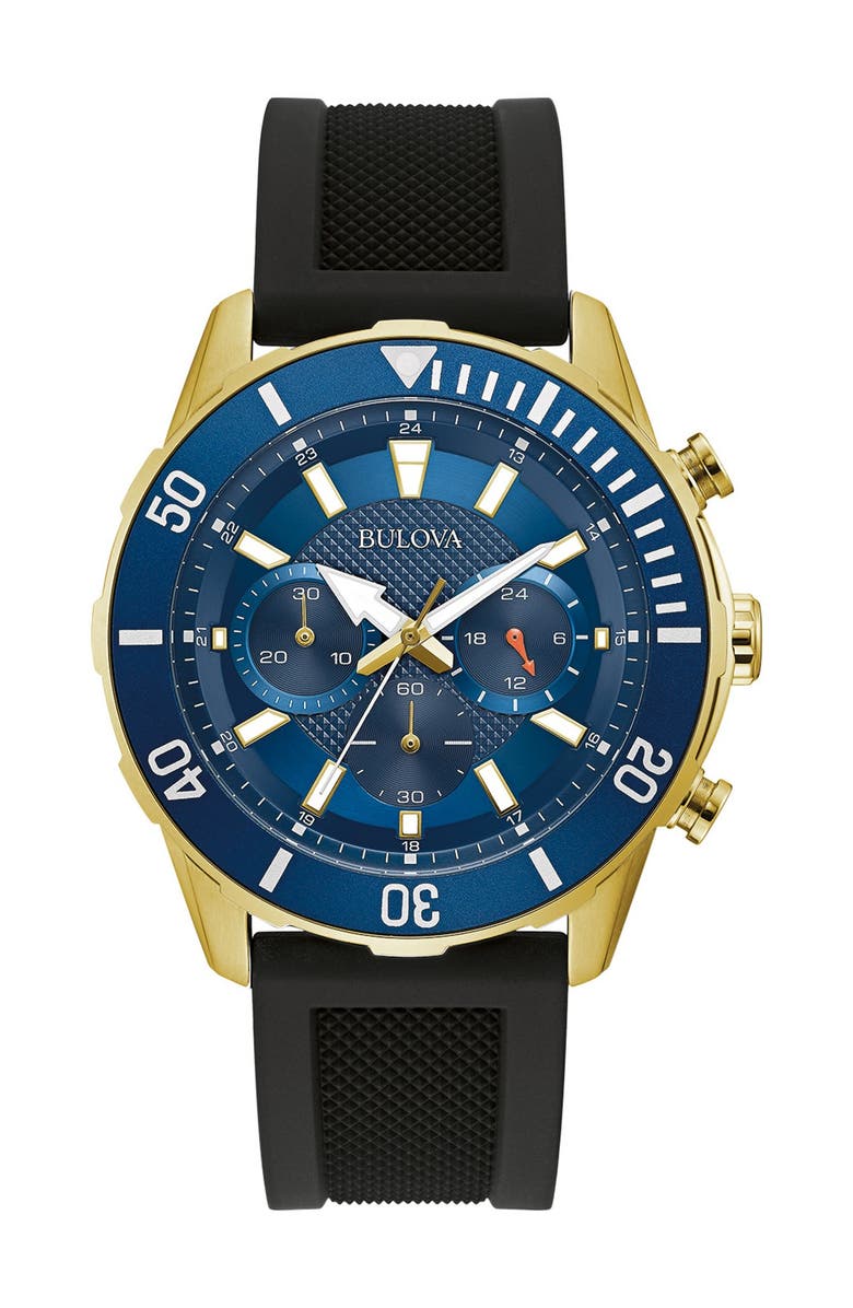 BULOVA Men's Chronograph Strap Watch, 44mm | Nordstromrack