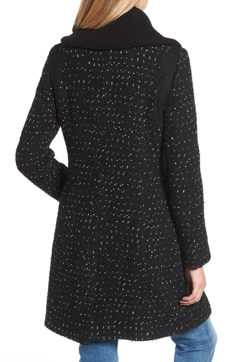 Kensie Knit Collar Tweed Coat | Nordstromrack