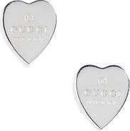 Gucci Trademark Heart Sterling Silver Stud Earrings Nordstrom