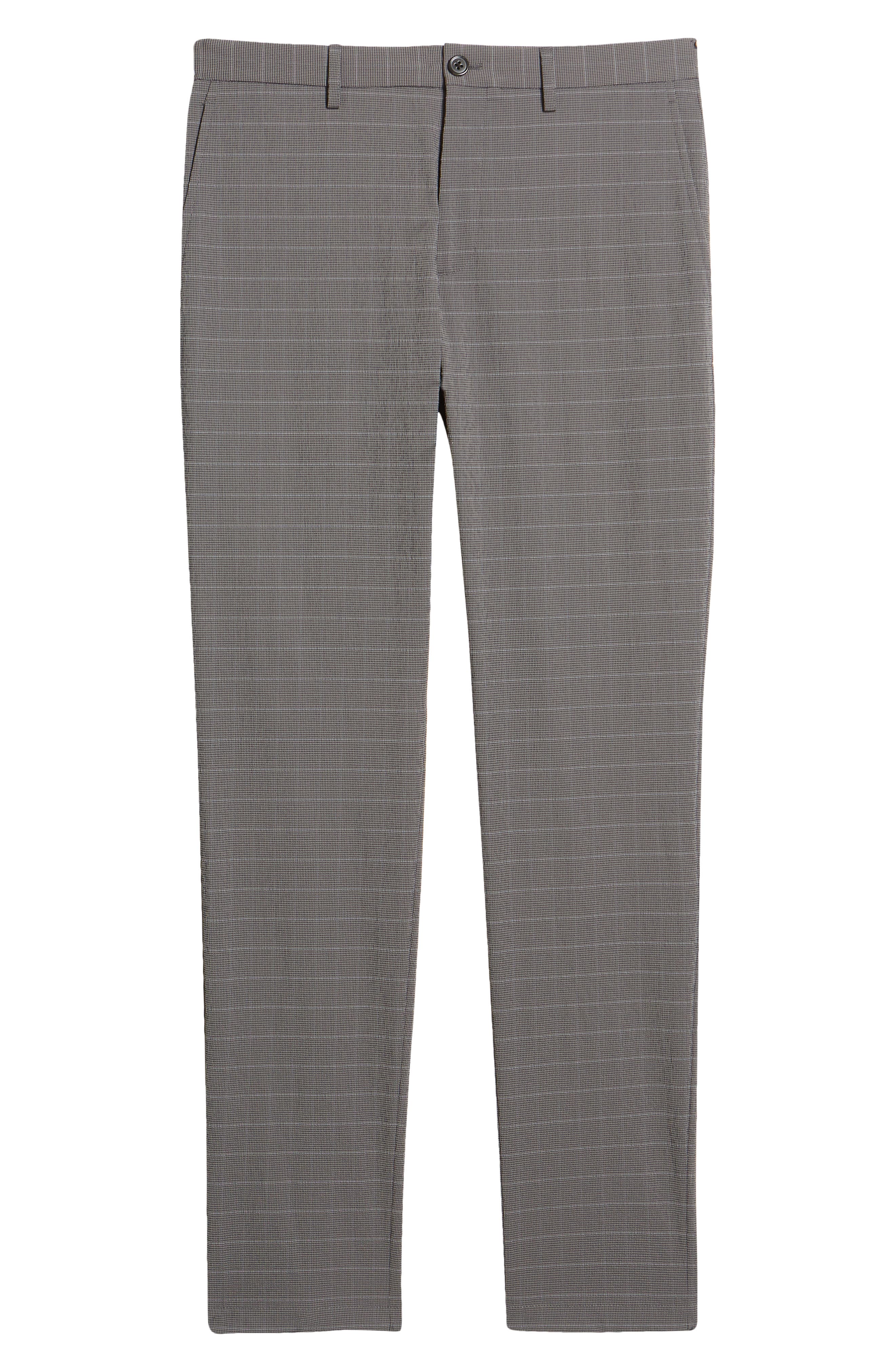 Theory Men's Zaine Check Stretch Flat Front Dress Pants | Nordstromrack