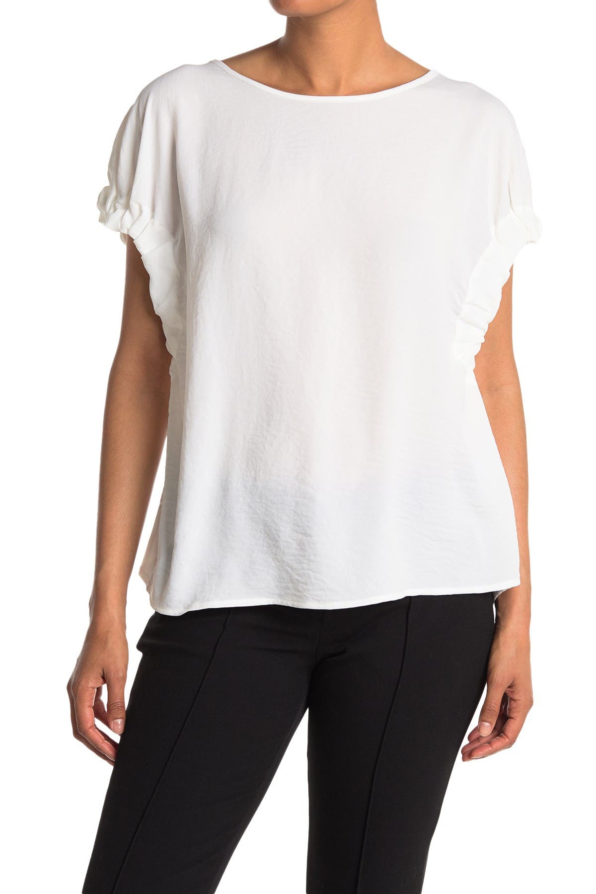 PATRIZIA LUCA Gathered Short Sleeve Top | Nordstromrack