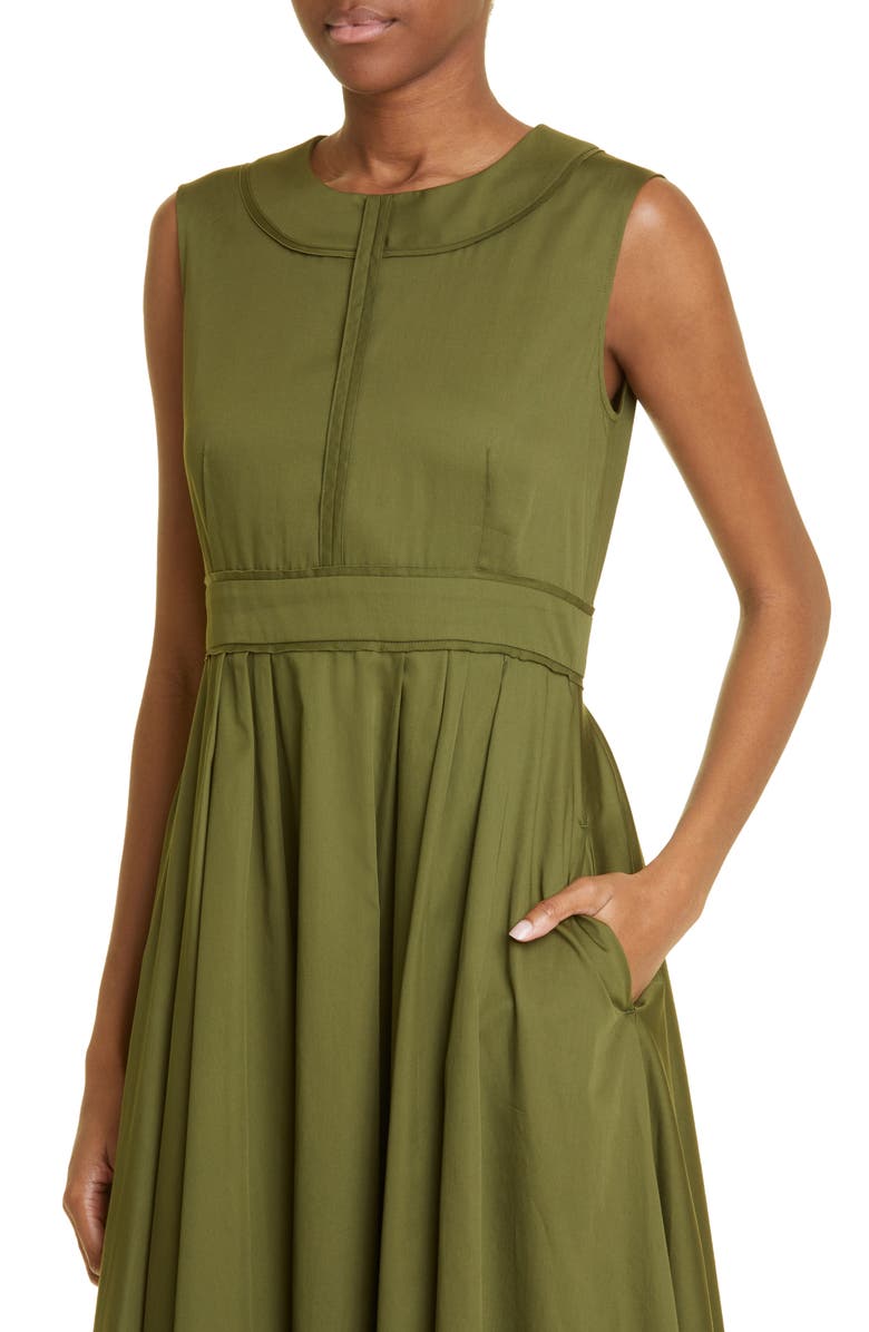 Max Mara Alice Pleated A-Line Cotton Dress | Nordstromrack