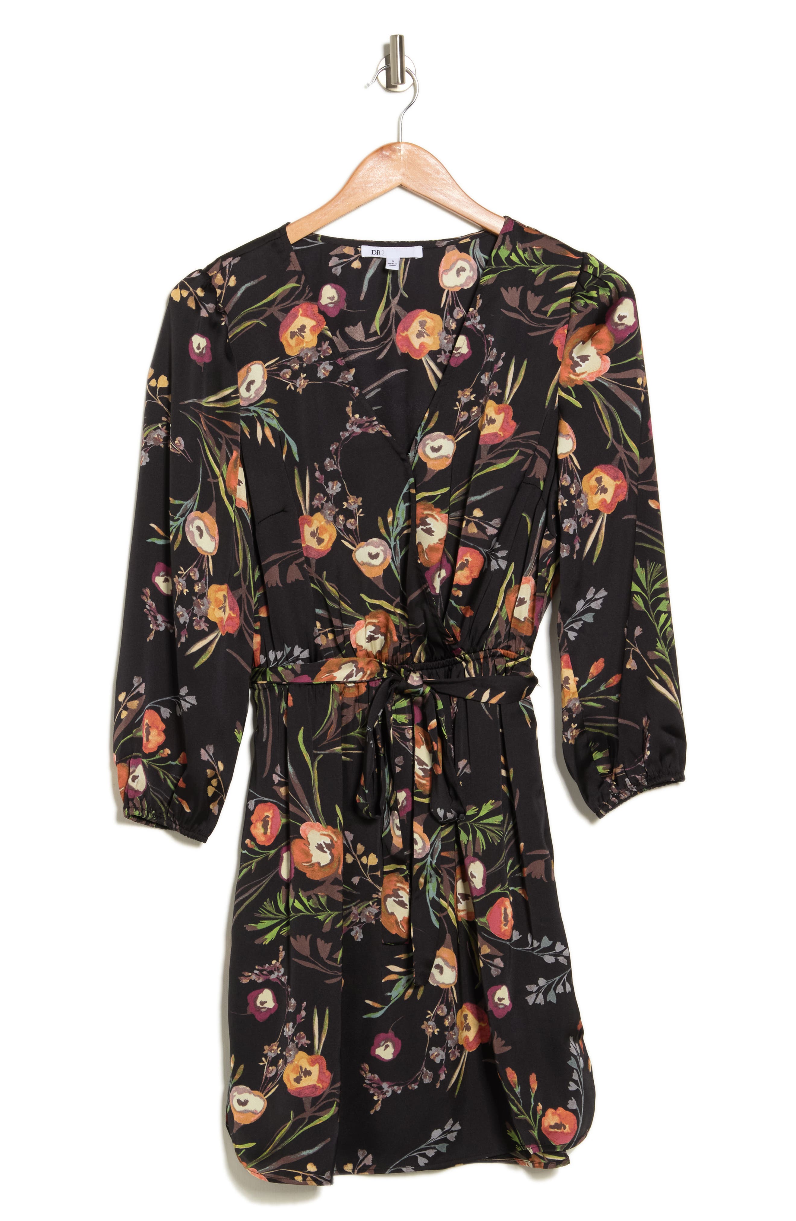 DR2 by Daniel Rainn Three-Quarter Sleeve Wrap Dress | Nordstromrack
