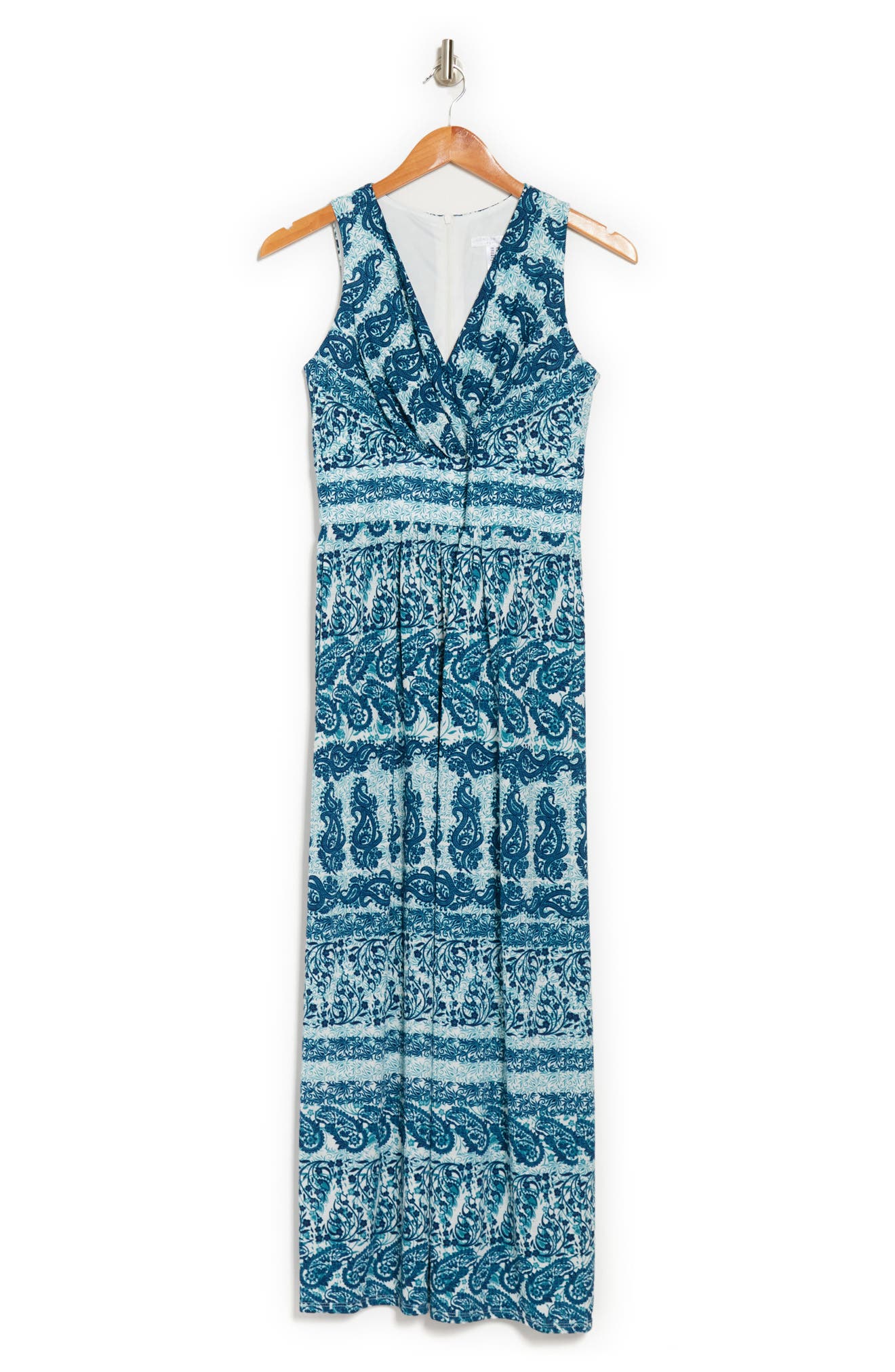 London Times Batik Paisley Print Gauze Maxi Dress | Nordstromrack