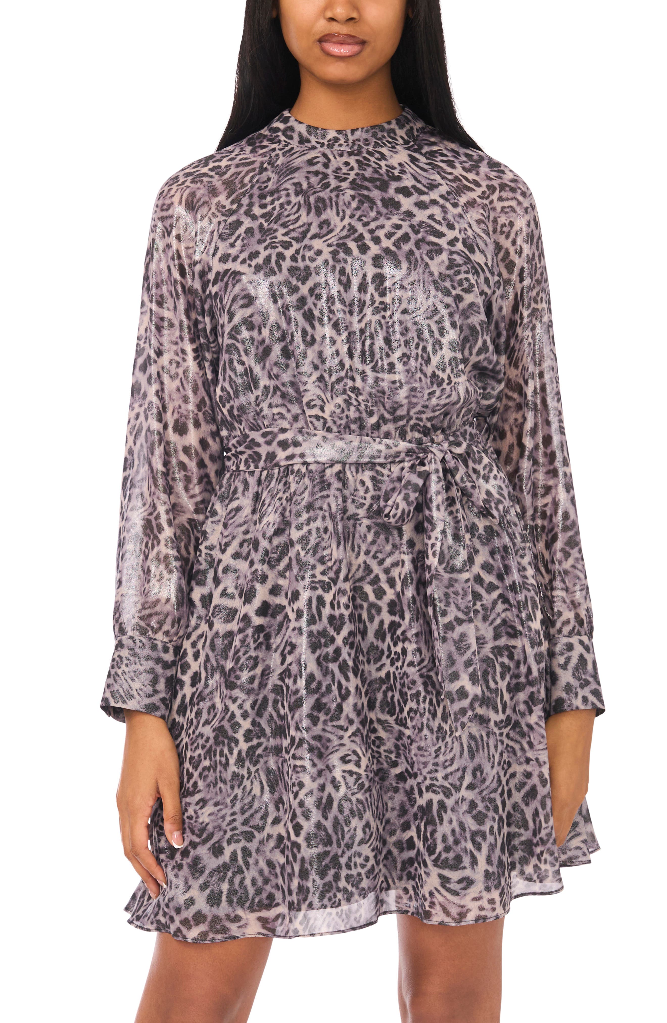 Halogen® Tie Waist Long Sleeve Dress | Nordstromrack