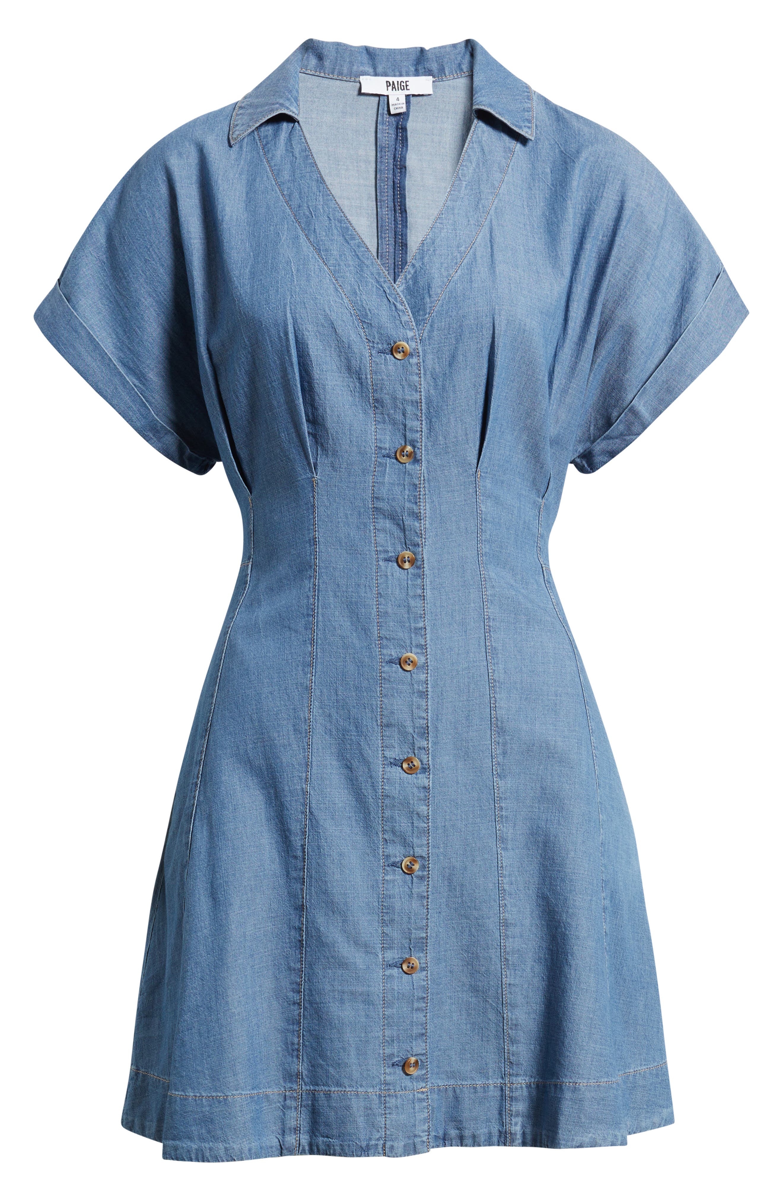 PAIGE Lana Chambray Minidress | Nordstrom