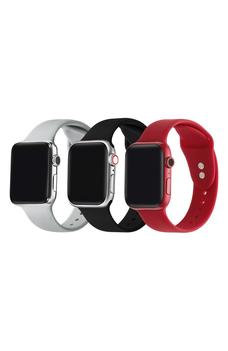 The Posh Tech Assorted 3-Pack Silicone Apple Watch® Watchbands ...