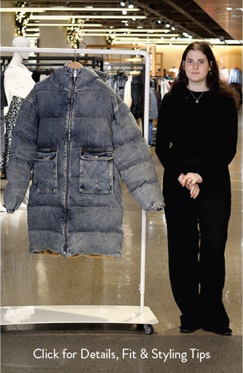 DIET STARTS MONDAY Quilted Fleece Lined Hooded Denim Parka | Nordstrom