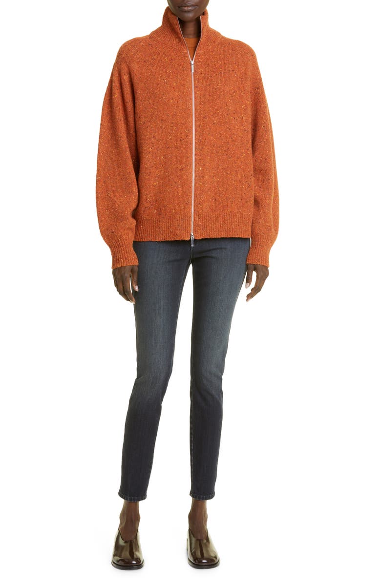 Lafayette 148 New York Cashmere & Wool Blend Bomber Sweater | Nordstrom