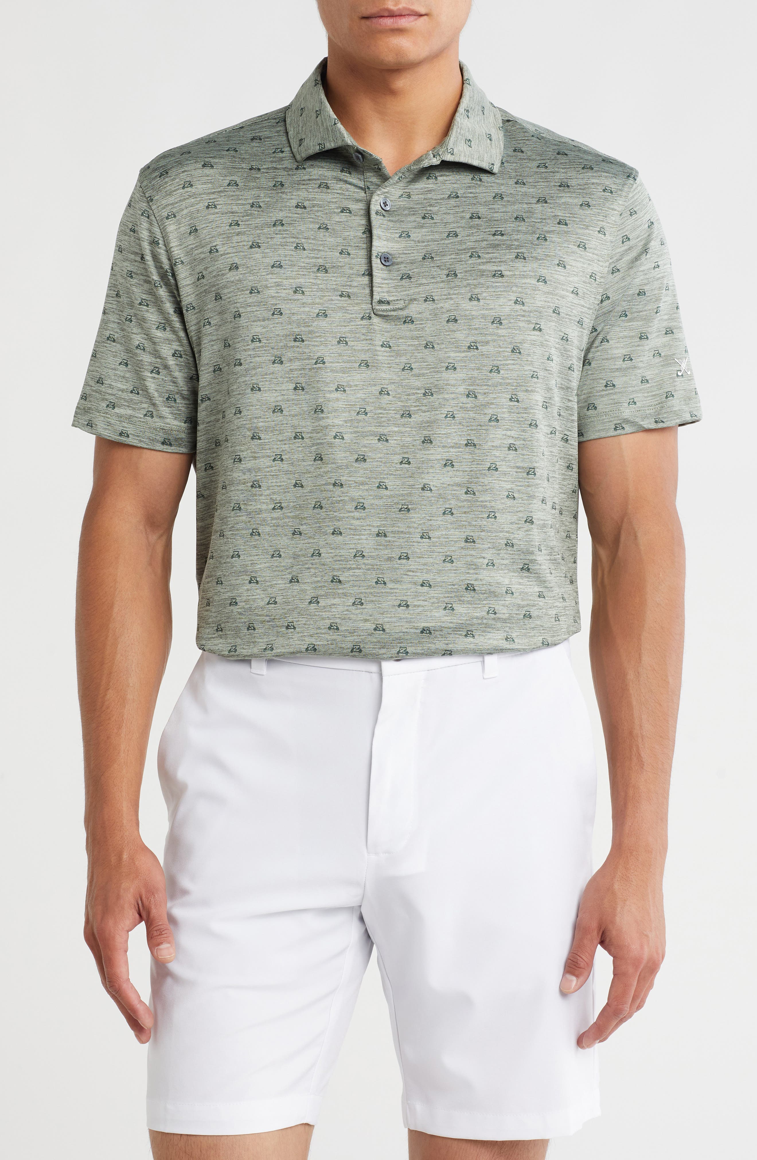 Kenneth Cole Space Dye Golf Print Polo | Nordstromrack