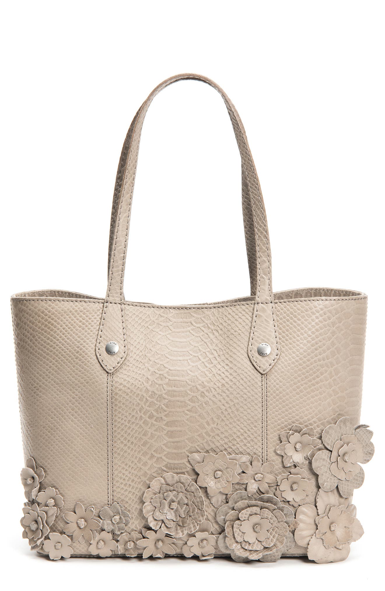 Frye Melissa Floral Snake Embossed Leather Tote | Nordstromrack